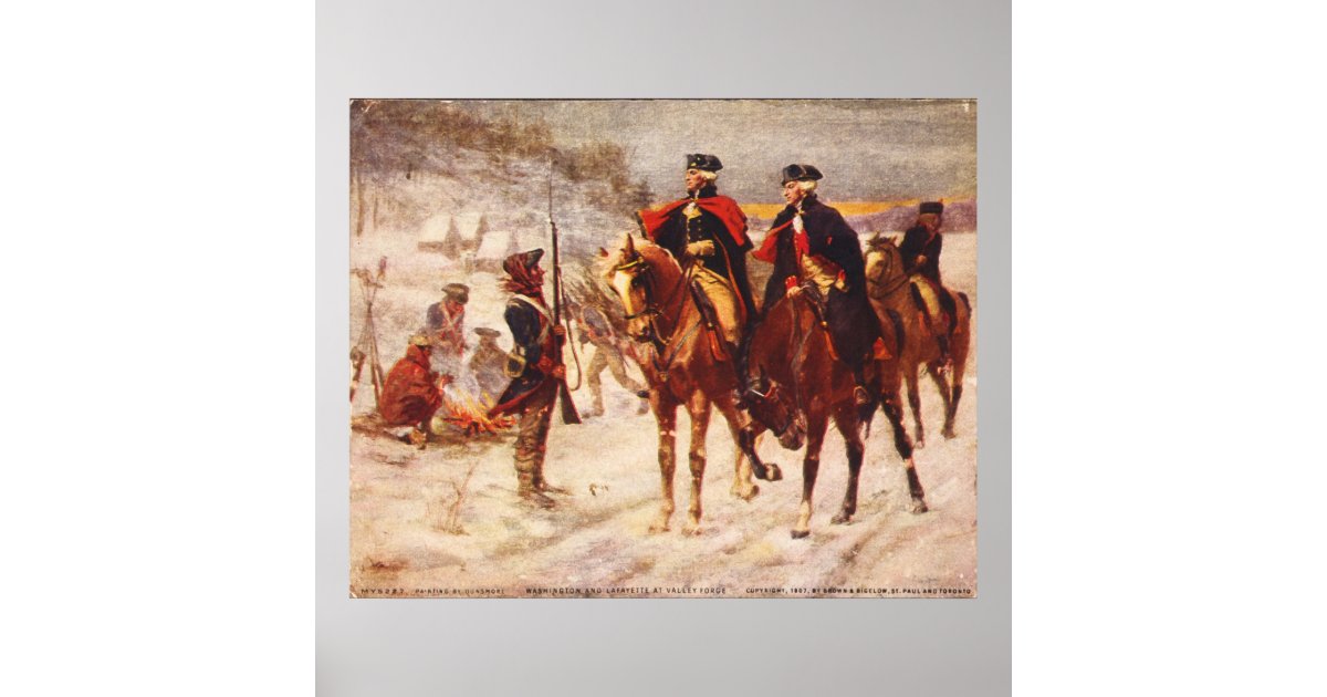 George Washington and Lafayette at Valley Forge Poster | Zazzle