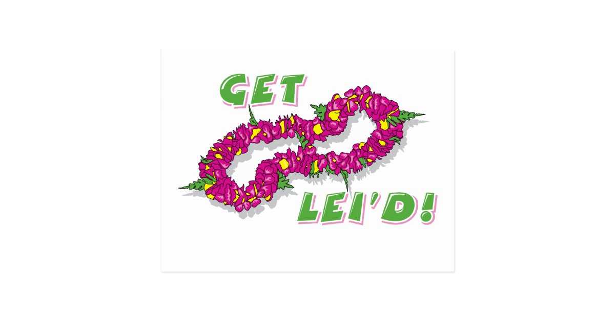 Get Lei'd! (Purple) Postcard | Zazzle
