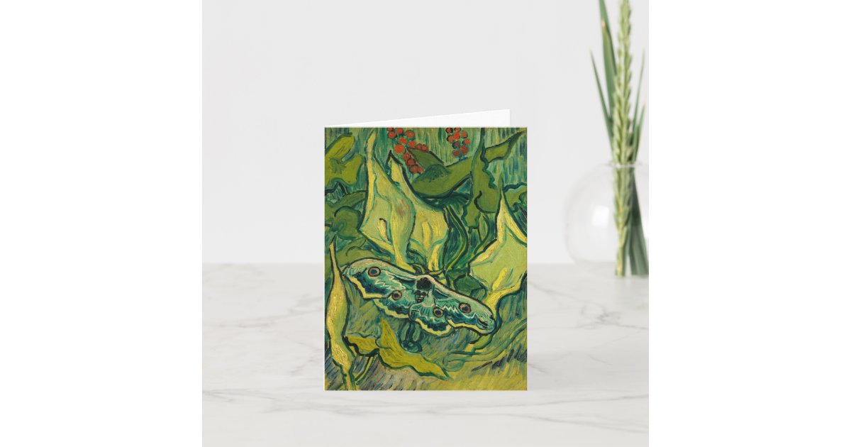 Giant Peacock Moth by Vincent van Gogh Thank You Card | Zazzle