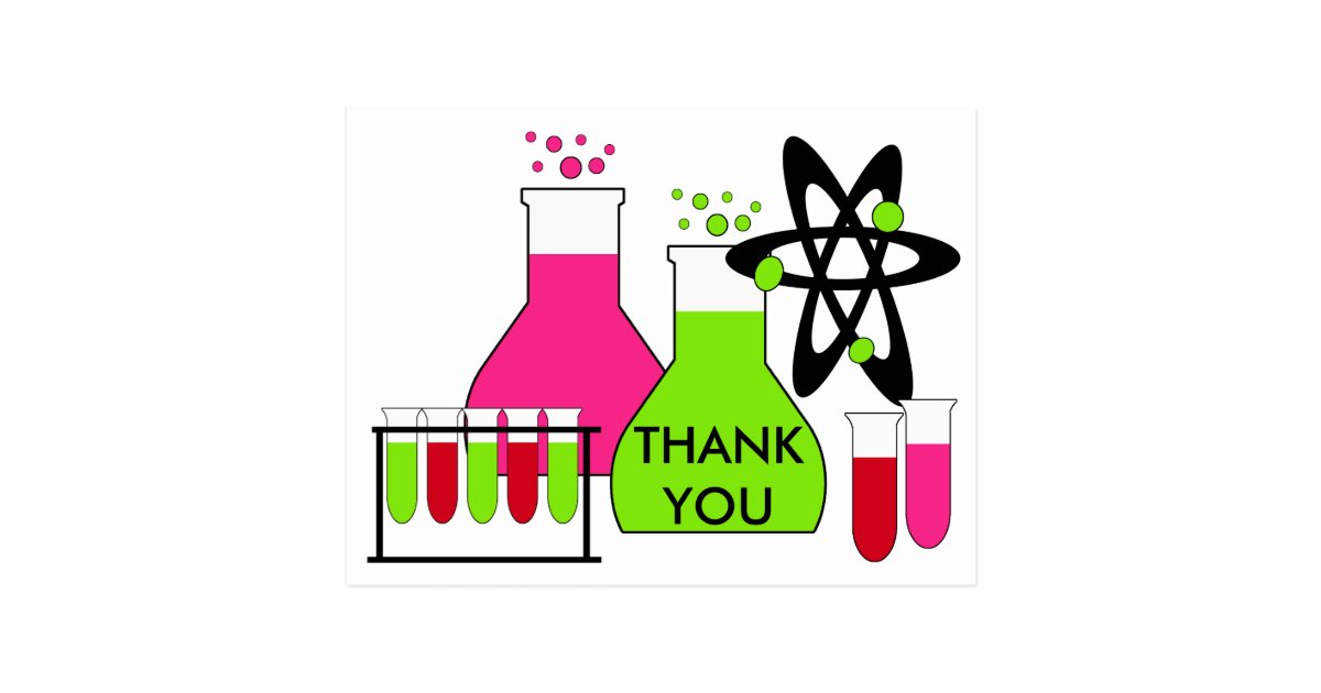 Girl All About Science Thank You Postcard | Zazzle.ca