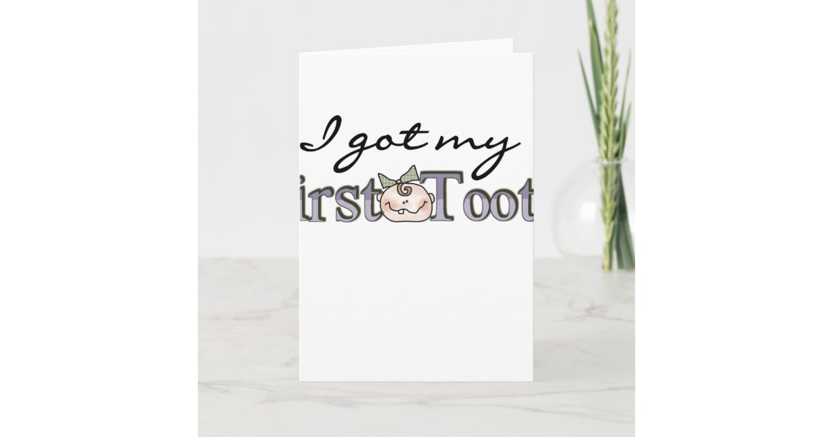 Girl Baby First Tooth Card | Zazzle
