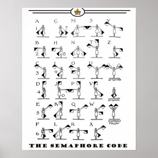 Girl Scouts Semaphore Chart | Zazzle.ca