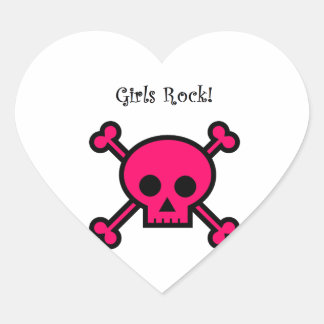 Girly Skull Stickers, Girly Skull Custom Sticker Designs
