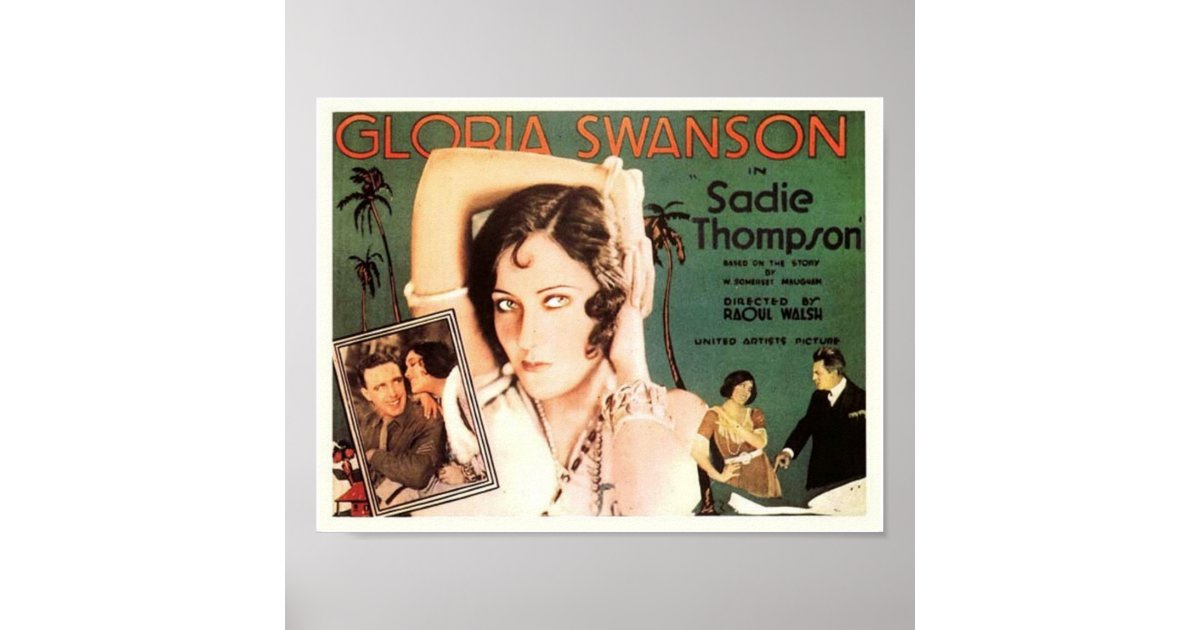 Gloria Swanson in "Sadie Thompson" Poster | Zazzle