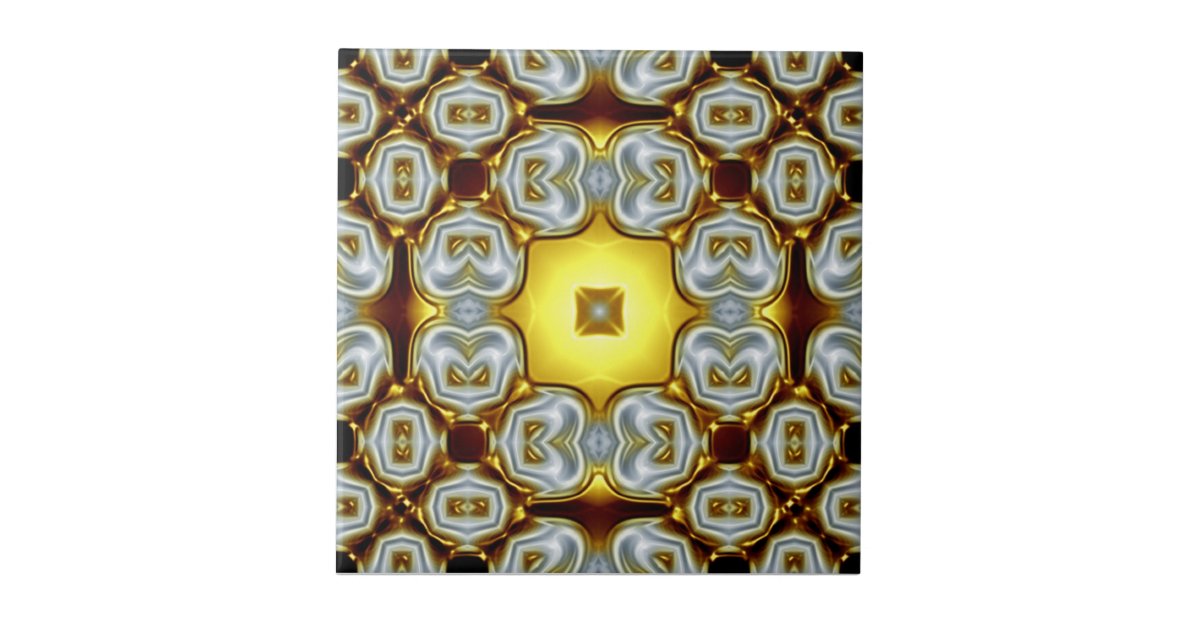 Gold Ceramic Tile | Zazzle
