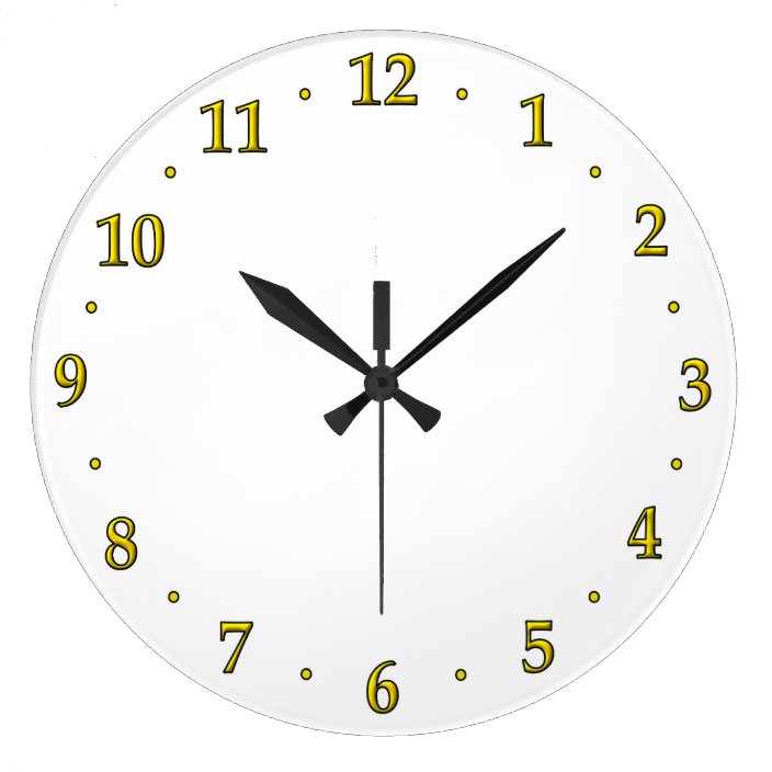 Gold Clock Number Face Template Use Your Design | Zazzle.ca