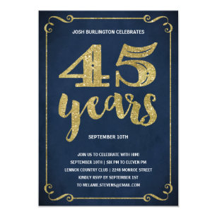45th Birthday Invitations & Announcements | Zazzle CA