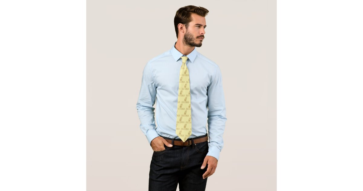 Golden Taiwan Map logo_yellow Tie | Zazzle