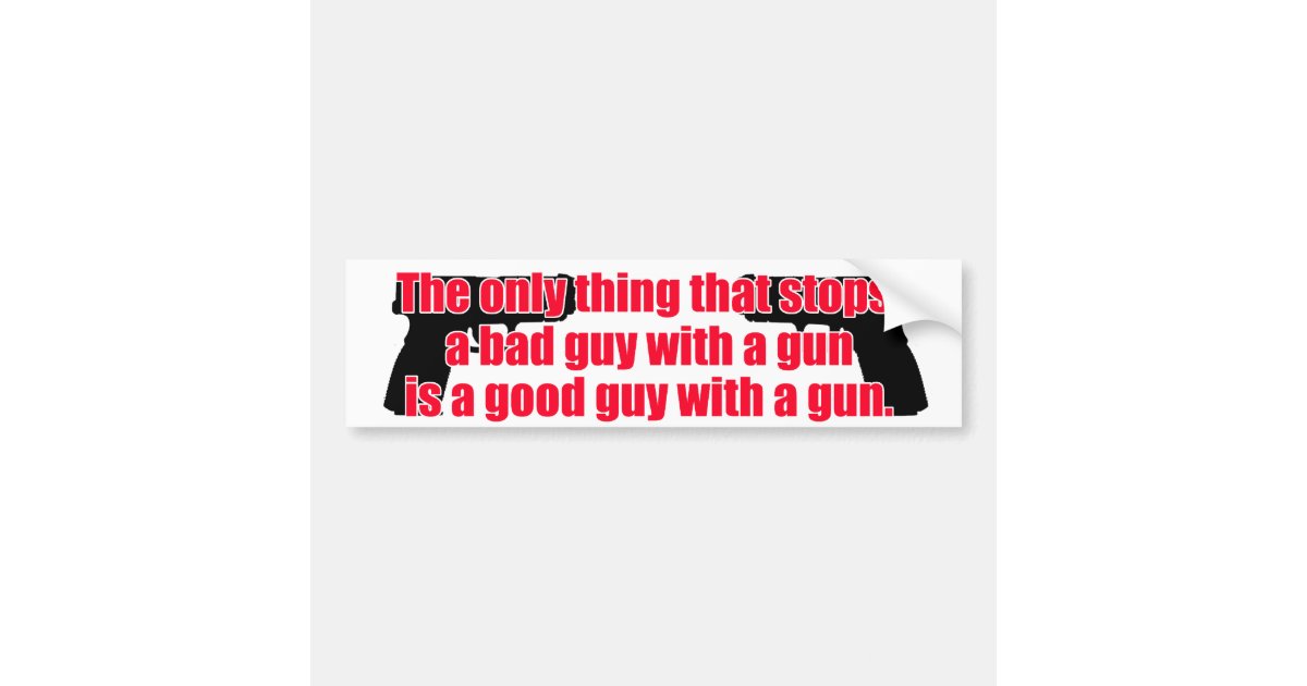 Good guy gun bumper sticker | Zazzle