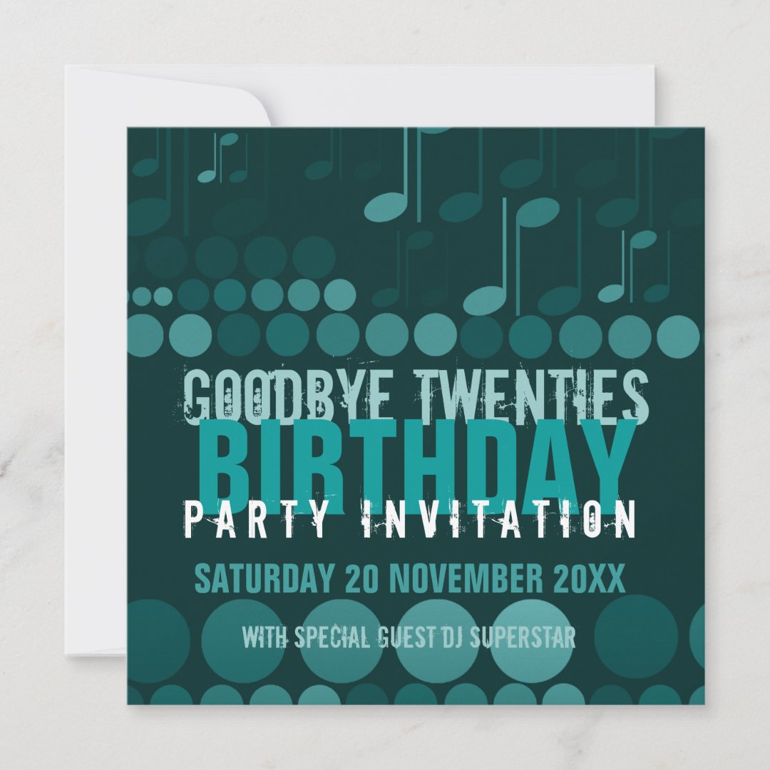 Goodbye 20s Birthday Dance Party Invitation | Zazzle