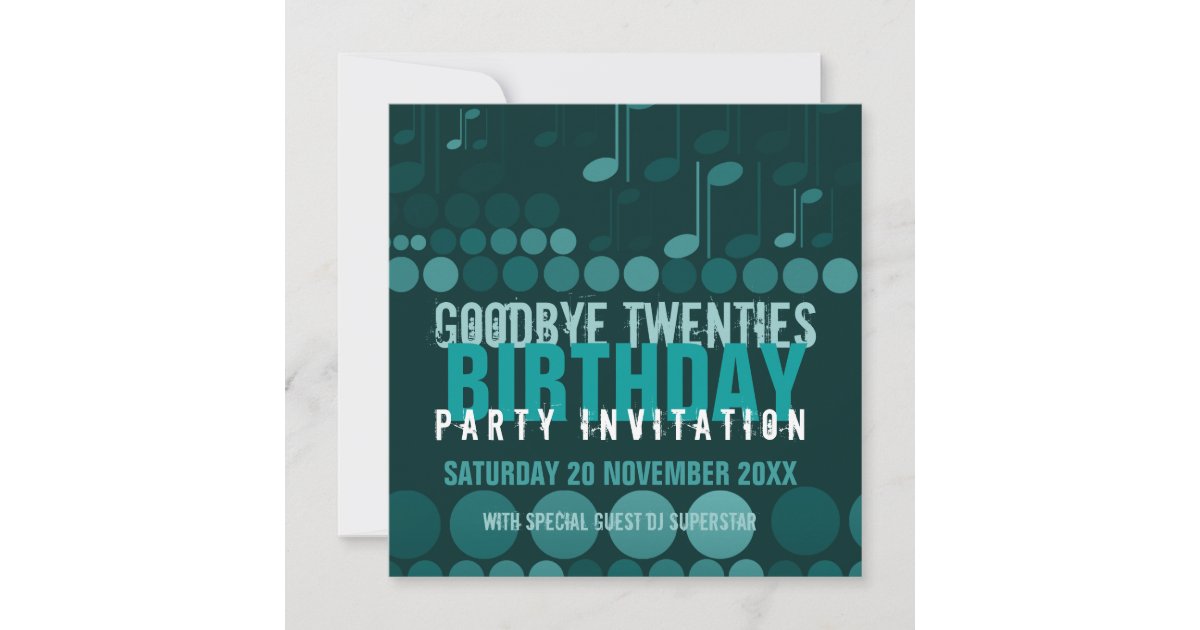 Goodbye 20s Birthday Dance Party Invitation | Zazzle