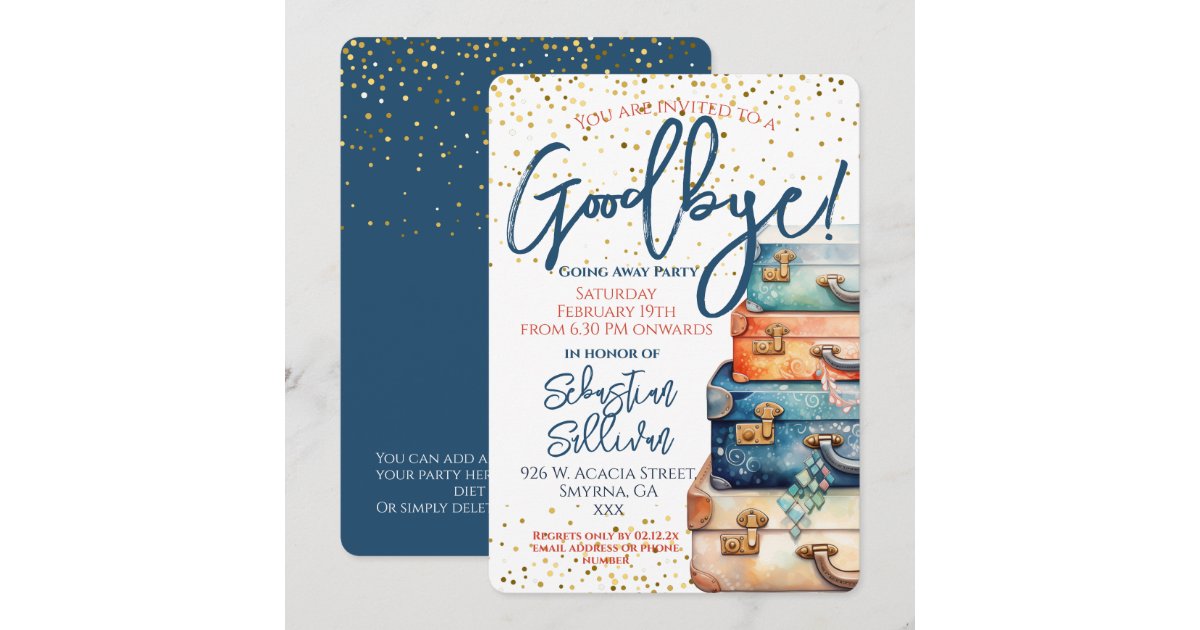 Goodbye Going Away Party Invitation | Zazzle