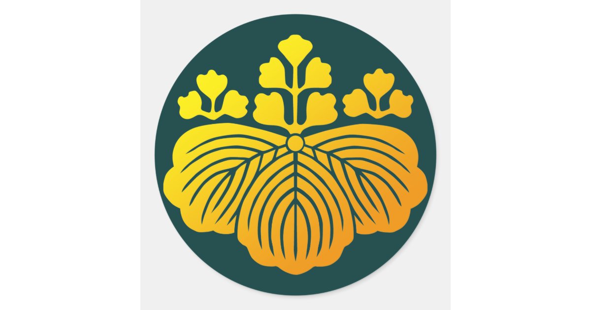 Gosankiri-mon Crest Classic Round Sticker | Zazzle