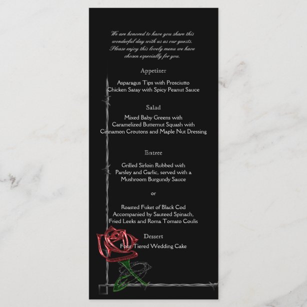 Gothic Menus | Zazzle.ca