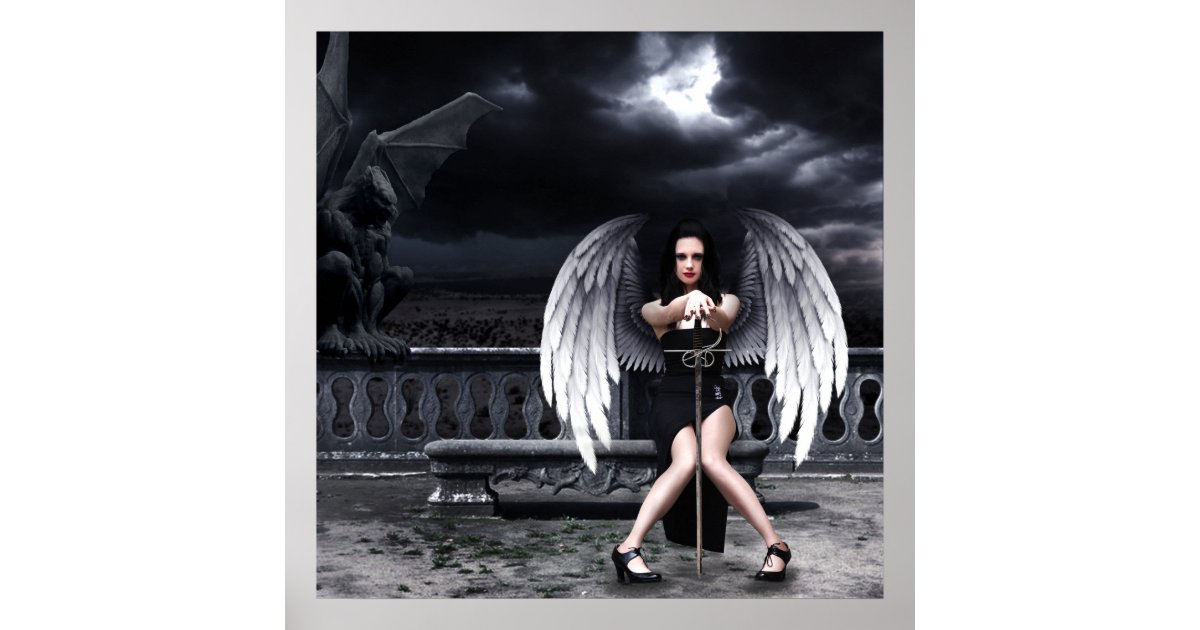 Gothic fallen angel poster | Zazzle