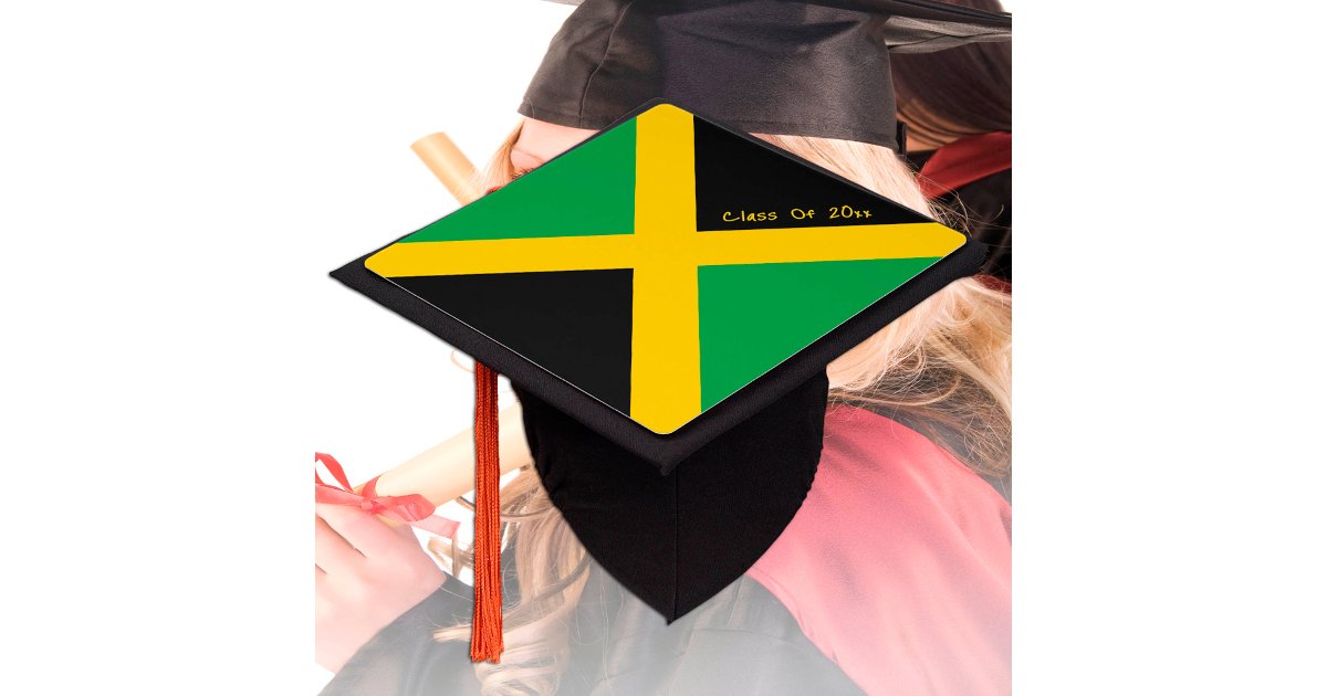 Graduate Jamaica, Student hats, Jamaica Flag Graduation Cap Topper | Zazzle
