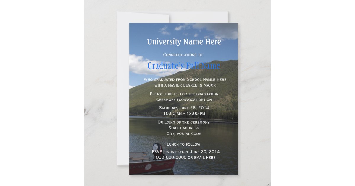 Graduation ceremony (convocation) invitations | Zazzle