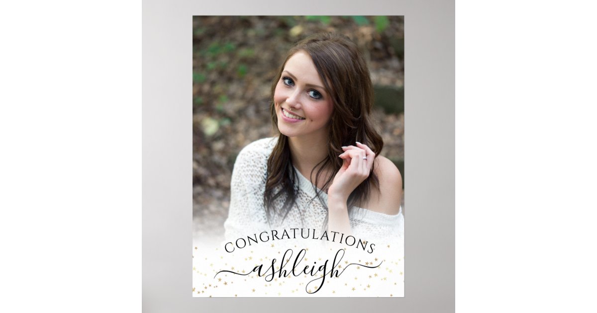 Graduation Party Welcome Photo Congratulations Poster | Zazzle