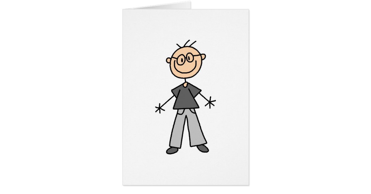 Grandpa Stick Figure Card | Zazzle