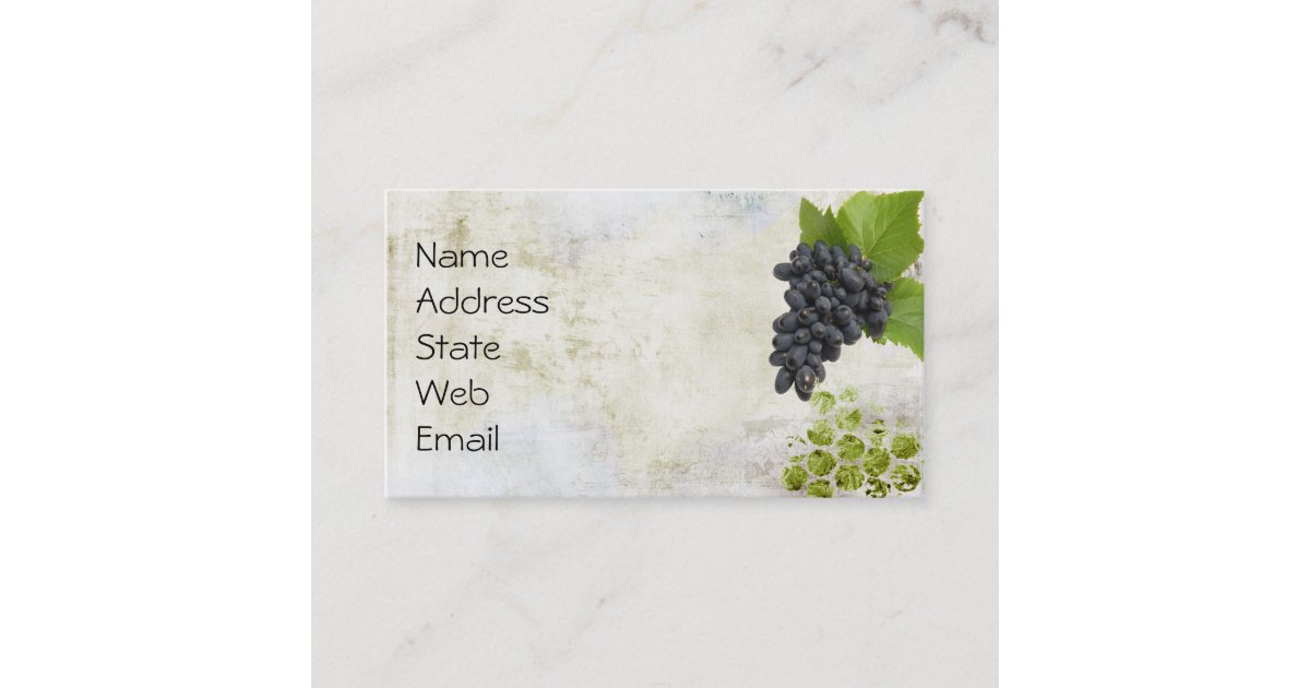 Grape Business Card | Zazzle