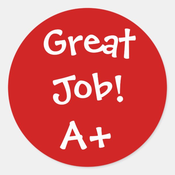 Great Job Stickers | Zazzle CA