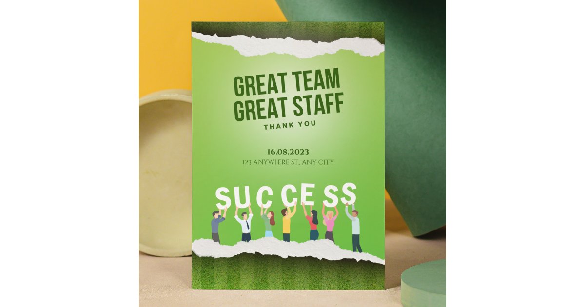 Great Team Great Staff Thank You Appreciation Invitation | Zazzle