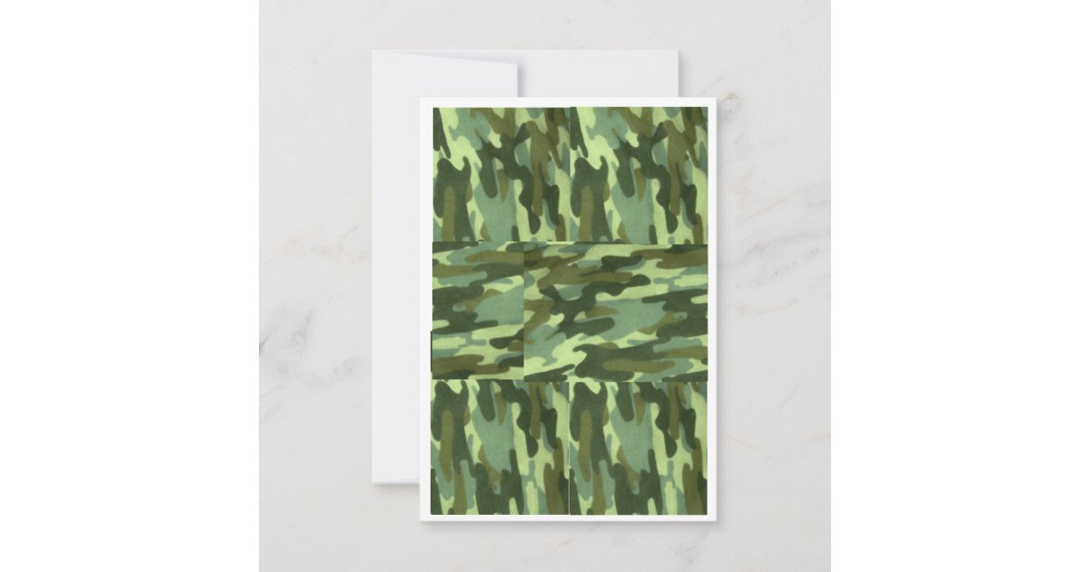 Green Camo Invitation-Surprise Party Invitation | Zazzle