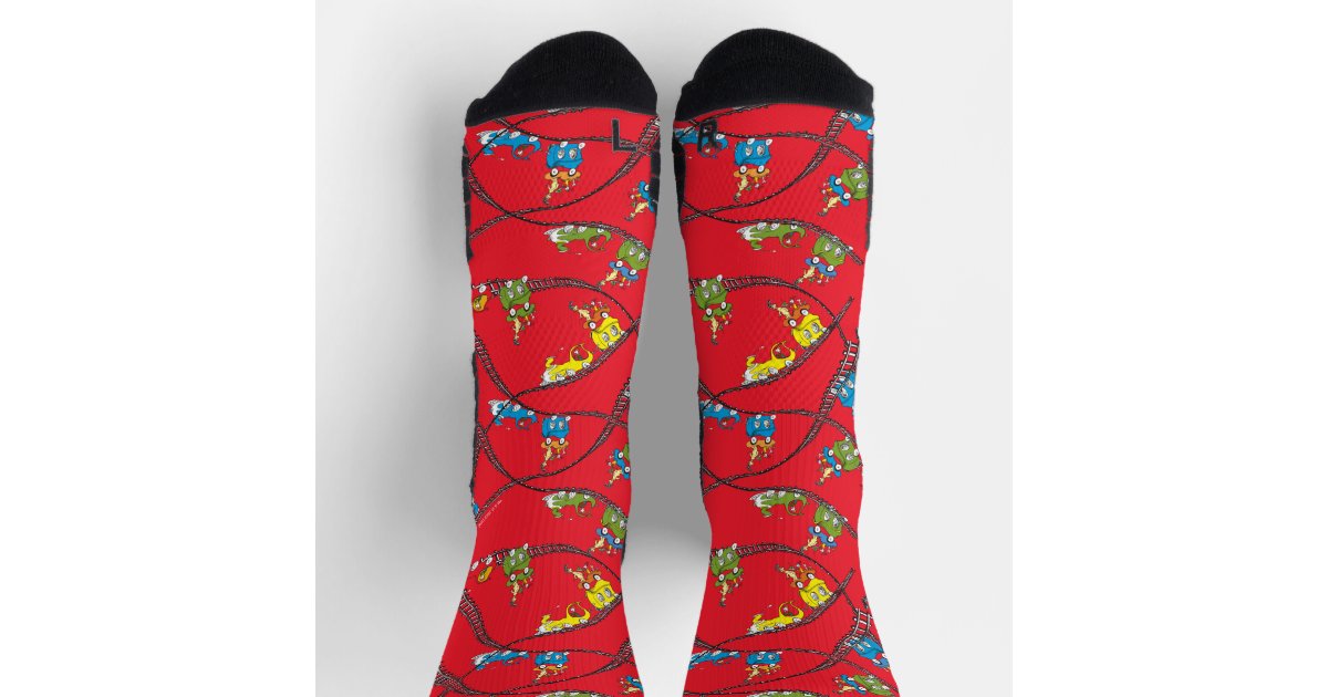 Green Eggs and Ham | Train Pattern Socks | Zazzle