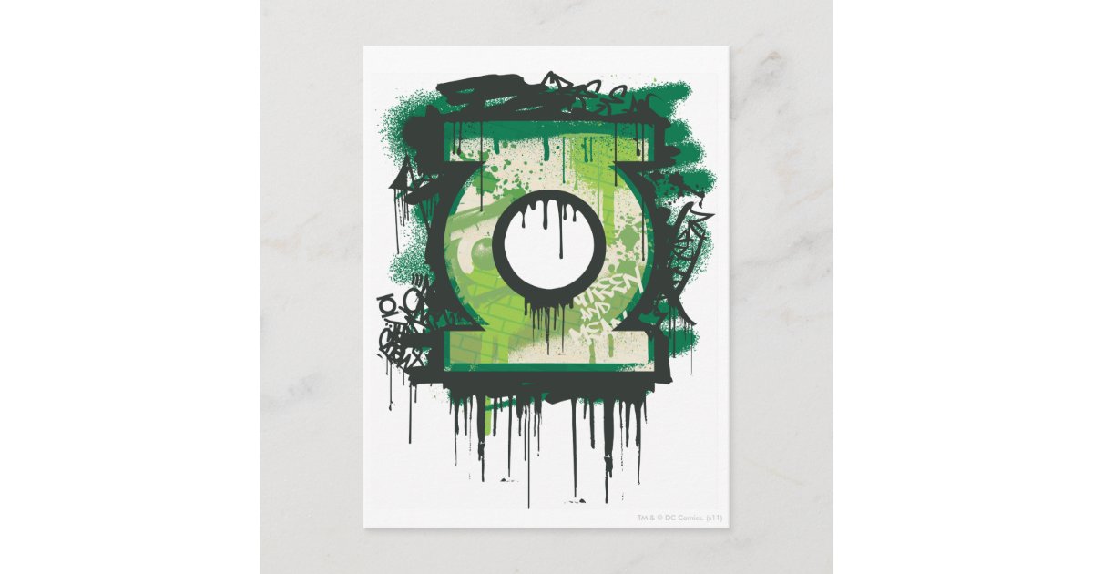 Green Lantern Graffiti Symbol Postcard | Zazzle