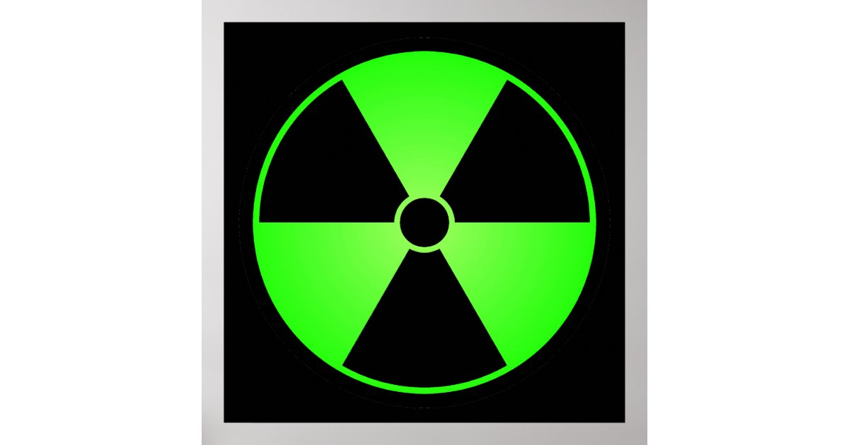 Green Radiation Symbol Poster | Zazzle