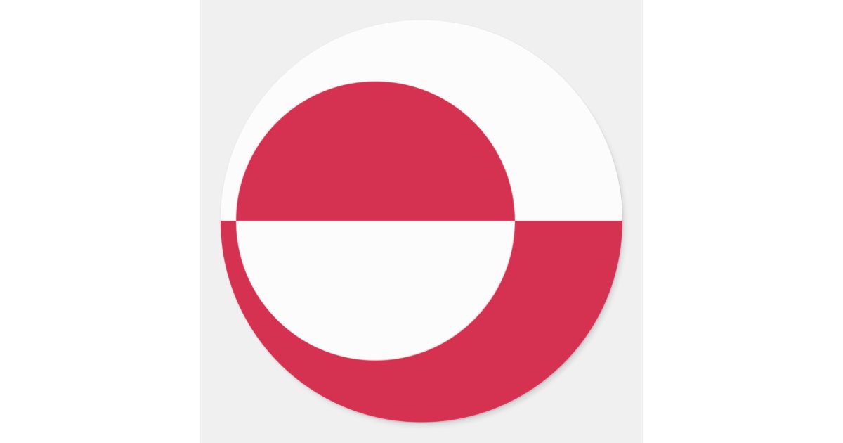 Greenland flag classic round sticker | Zazzle