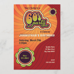 Psychedelic 60s Invitations | Zazzle CA