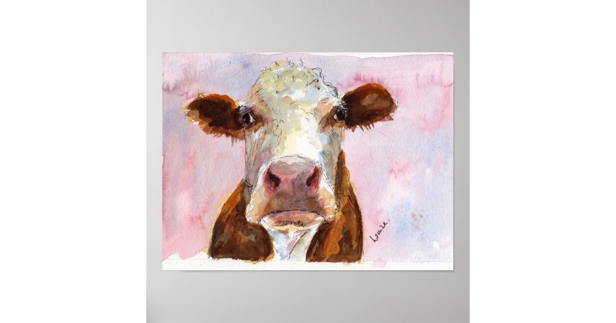 Grumpy Cow Poster | Zazzle