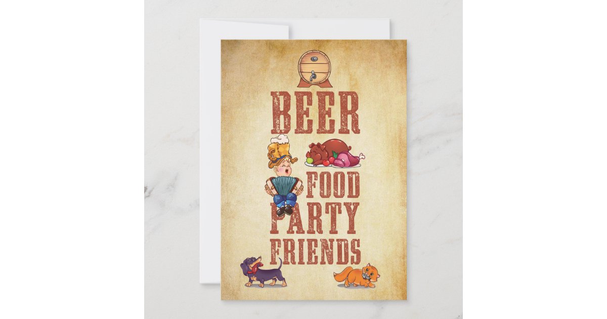 Grunge Oktoberfest German Party Invitation | Zazzle