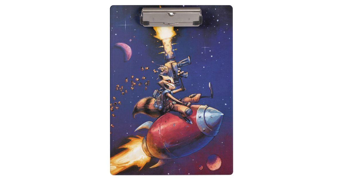 Guardians of the Galaxy | Rocket Riding Missile Clipboard | Zazzle