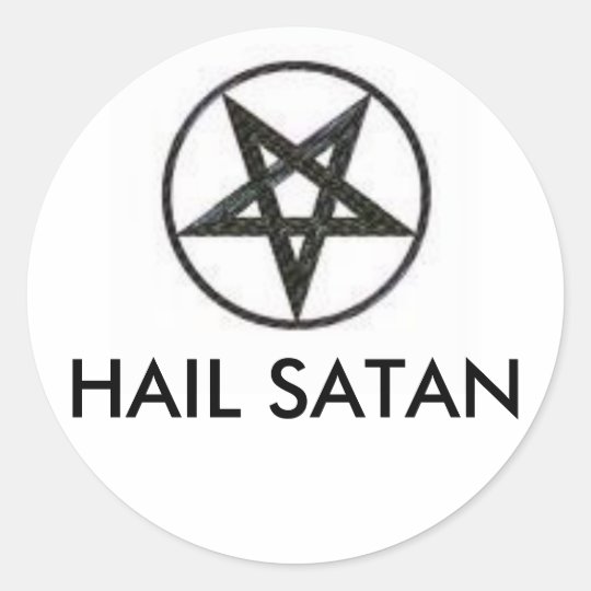 HAIL SATAN CLASSIC ROUND STICKER | Zazzle.ca