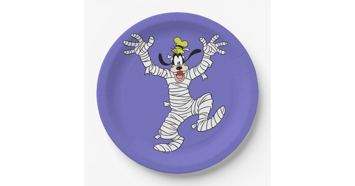 Halloween Mummy Goofy Paper Plate | Zazzle