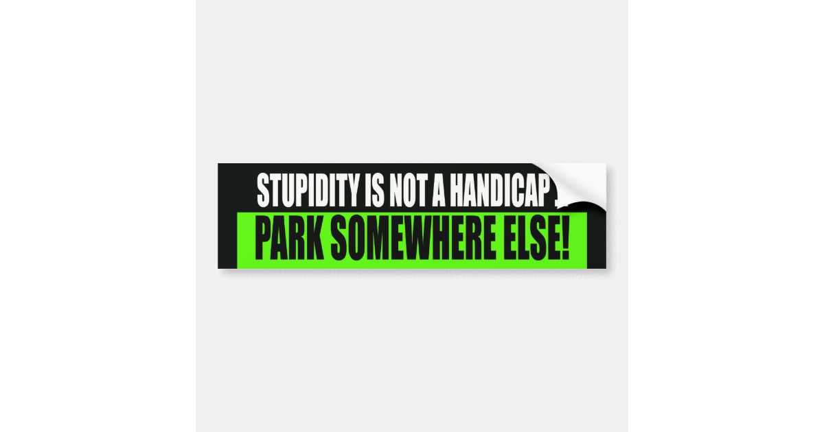 Handicap Parking Bumper Sticker | Zazzle