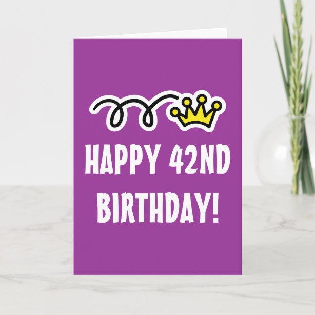 42nd Birthday Cards | Zazzle CA