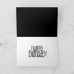 Happy Birthday Black Card | Zazzle