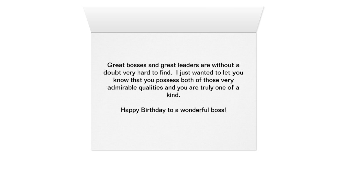 Happy Birthday Boss Card | Zazzle.ca