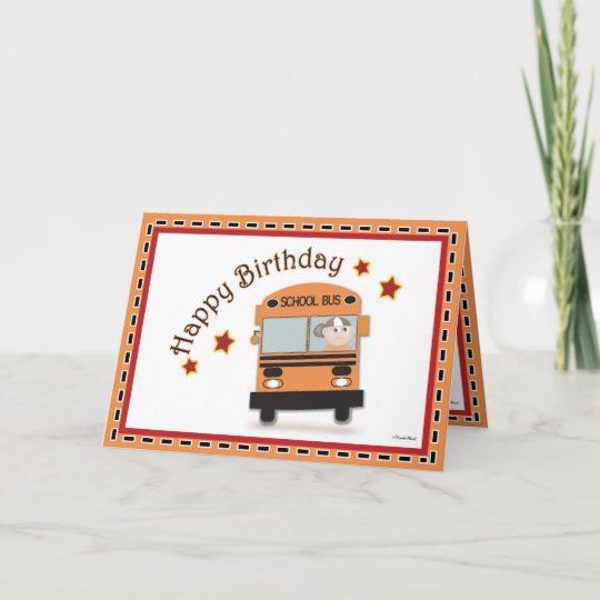 Happy Birthday Bus Driver Card | Zazzle.ca
