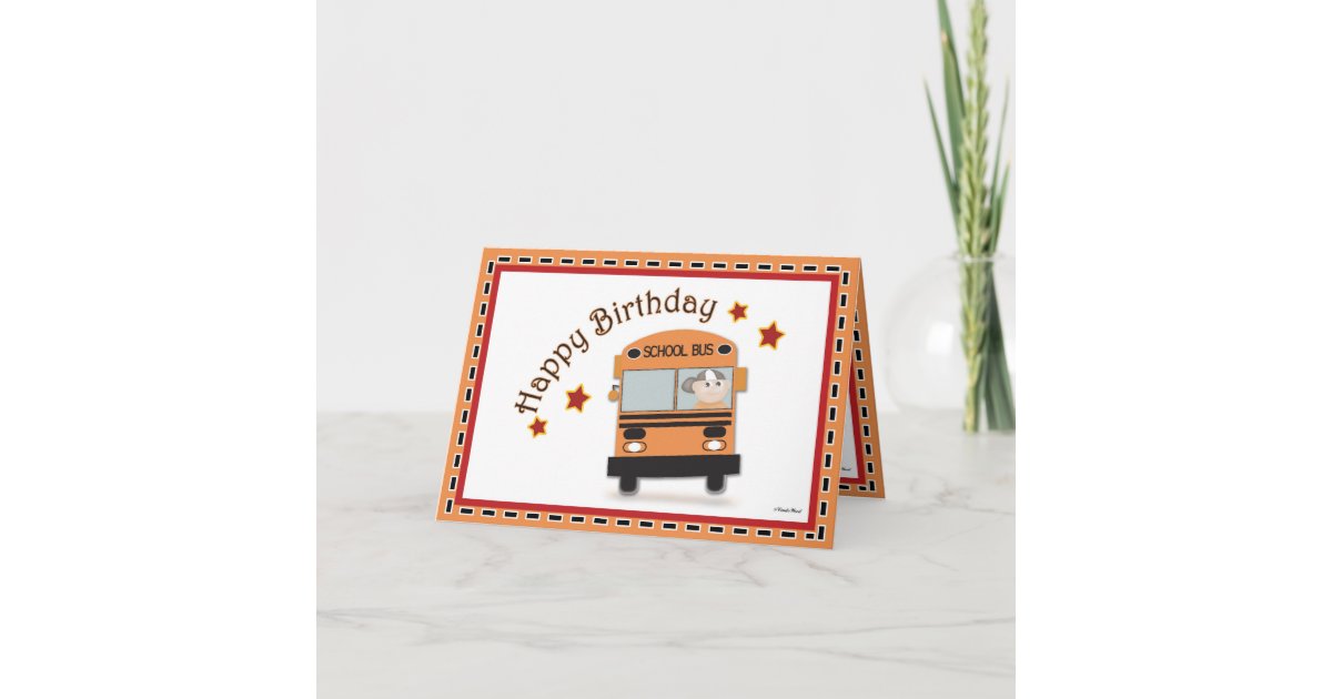 Happy Birthday Bus Driver Card | Zazzle.ca