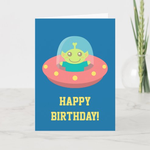 Alien Birthday Cards | Zazzle CA