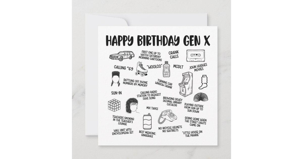 Happy Birthday Gen X Card | Zazzle