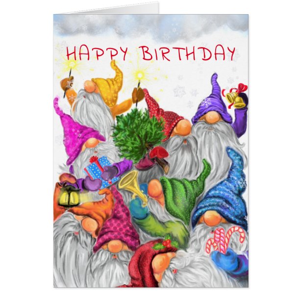 Gnome Birthday Cards | Zazzle CA
