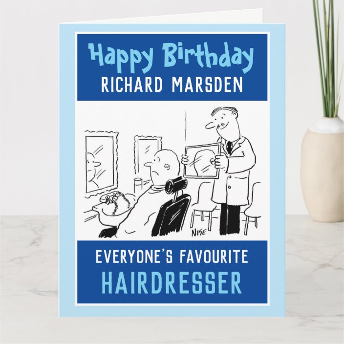 Happy Birthday Hairdresser or Barber Card | Zazzle.ca