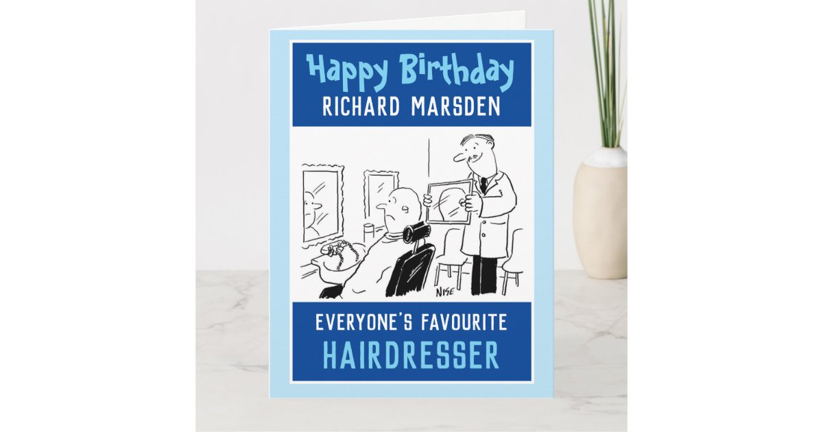 Happy Birthday Hairdresser or Barber Card | Zazzle