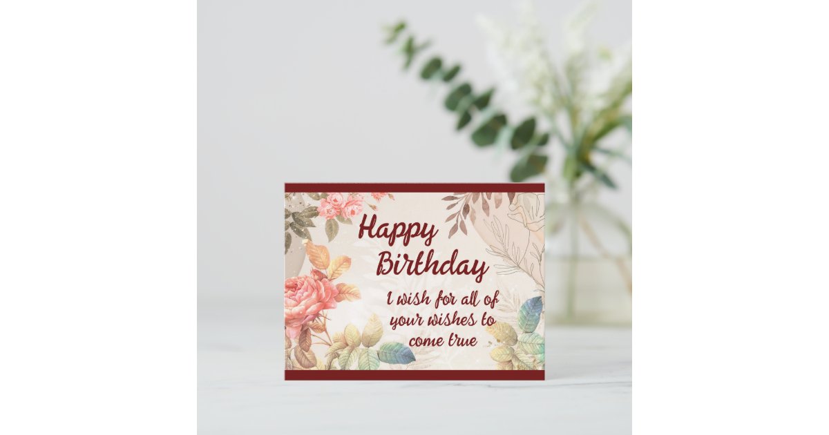 Happy birthday post card | Zazzle