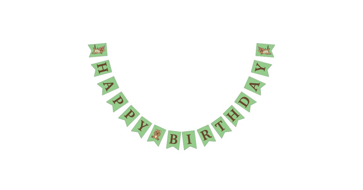 Happy Birthday Quokka Party Bunting Flags | Zazzle